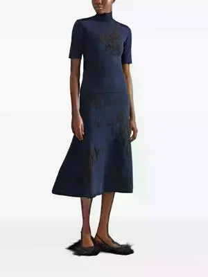 Erdem Jacquard Short Sleeve Sweater