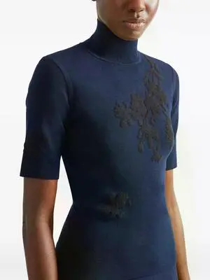 Erdem Jacquard Short Sleeve Sweater