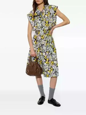 Marni Floral Print Pussy-bow Top