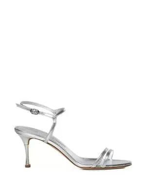 Manolo Blahnik Metallic Strappy Sandals