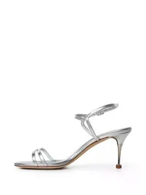 Manolo Blahnik Metallic Strappy Sandals