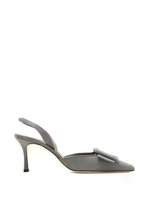 Manolo Blahnik Maysli Slingback Pumps - Grey