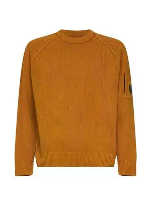 C.P. COMPANY Lens Detail Raglan-sleeve Sweater - Orange