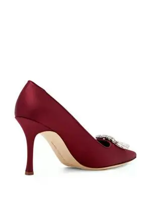 Manolo Blahnik Mayjou Crystal-buckle Pumps