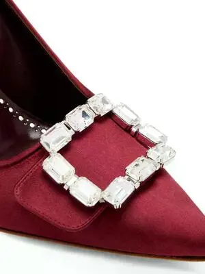 Manolo Blahnik Mayjou Crystal-buckle Pumps