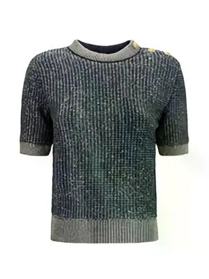 Balmain Sequin-embellished Button-detail Sweater
