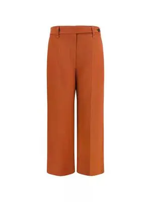 Brunello Cucinelli Cigarette Pressed-crease Wide-leg Trousers