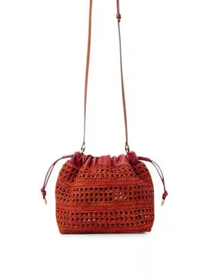 Chloé Crochet Knit Logo Shoulder Bag