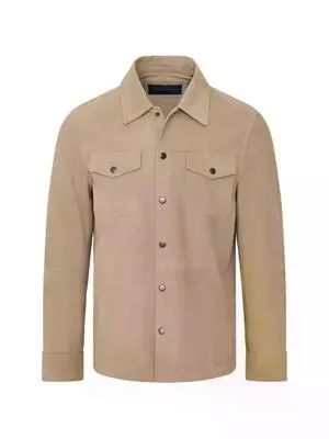 PATRICK ASSARAF Suede Shirt Jacket