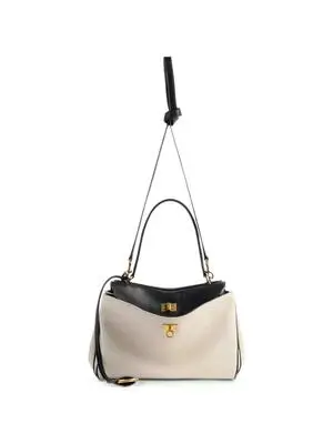 Balenciaga Rodeo Small Linen And Leather Tote Bag