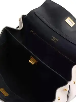 Balenciaga Rodeo Small Linen And Leather Tote Bag