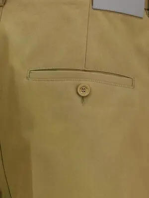 Balenciaga Khaki Brown Cotton Chino Trousers
