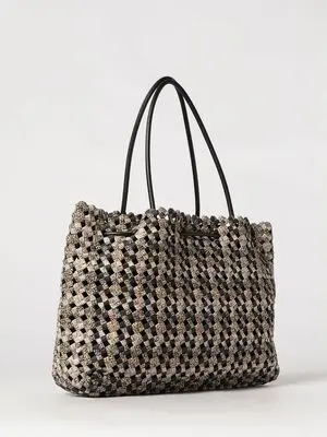 Borbonese La Nido Large Check Print Recycled Nylon Tote Bag
