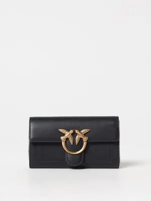 Pinko Wallet With Bird Embellishment - Black