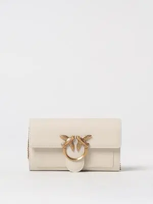 Pinko Wallet With Bird Embellishment - White