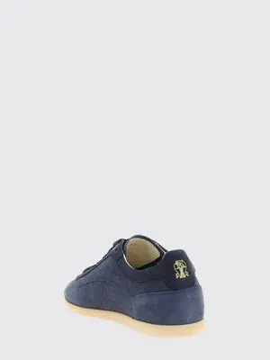 Brunello Cucinelli Low Top Sneakers In Smooth Calfskin And Nubuck