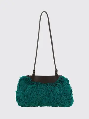 Dries Van Noten Flared Embroidered Shoulder Bag - Green