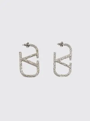 Valentino Garavani Vlogo Signature Pendant Earrings With Crystals