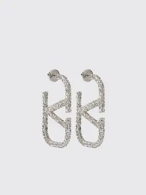 Valentino Garavani Vlogo Signature Pendant Earrings With Crystals