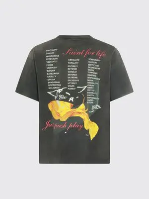 SAINT MXXXXXX Graphic Print Cotton T-shirt With Dropped Shoulders