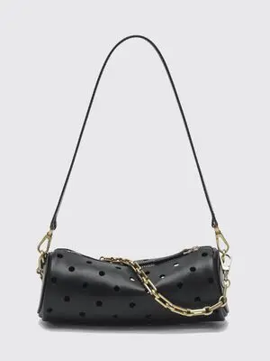 Manu Atelier Cylinder Perforated Smooth Leather Shoulder Bag