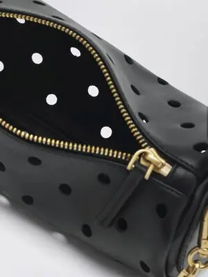 Manu Atelier Cylinder Perforated Smooth Leather Shoulder Bag