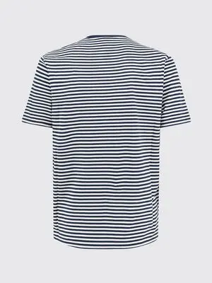 MC2 SAINT BARTH Striped Slim Fit Cotton T-shirt With Contrast Logo