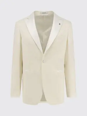 Tagliatore Pure Virgin Wool Tuxedo Jacket With One-button Closure