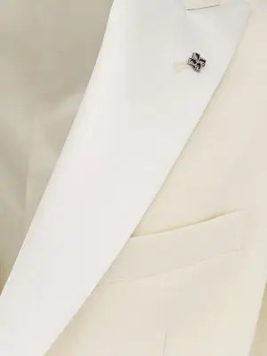 Tagliatore Pure Virgin Wool Tuxedo Jacket With One-button Closure