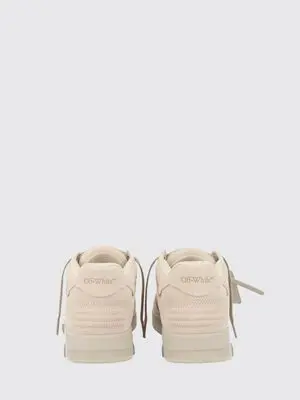 Off-White Out Of Office Bicolour Calfskin Low-top Trainers - Beige