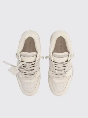 Off-White Out Of Office Bicolour Calfskin Low-top Trainers - Beige
