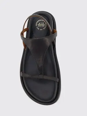 ATP ATELIER Low-heeled Leather Slingback Sandals