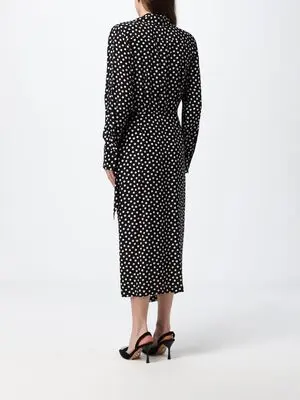 CRIDA MILANO Habotai Silk Midi Wrap Dress