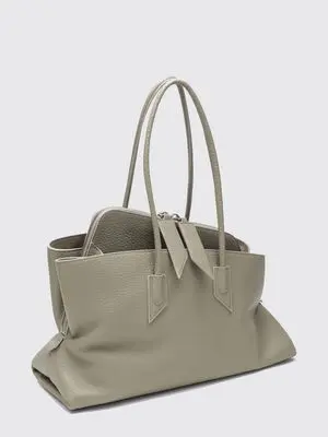 Attico La Passeggiata Asymmetrical Grained Leather Shoulder Bag