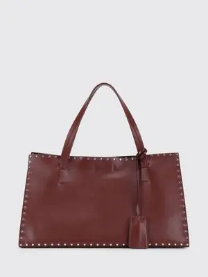Phoebe Philo Studded Smooth Calf Leather Shoulder Bag With Embroidered Charm - Silver