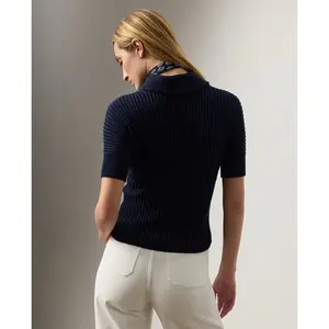 Ralph Lauren Cotton-silk Shawl-collar Sweater