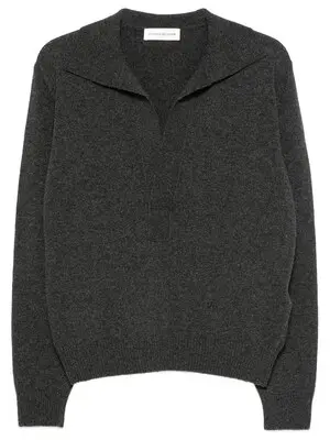 Victoria Beckham Genevieve Melange Ore Sweater - Grey