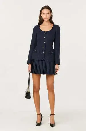 Astr The Label Malorie Mixed Media Mini Dress