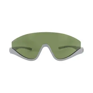 Gucci Shield-frame Injection Sunglasses /green - Silver