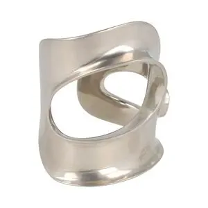 FERRAGAMO Medium Sculptural Cutout Cuff - Silver