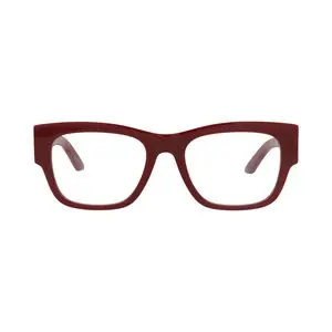 Alexander McQueen Square-frame Recycled Acetate Optical Frames 'burgundy/transparent - Red