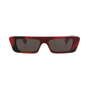 Gucci Square-frame Recycled Acetate Sunglasses /grey - Red