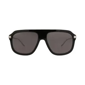 Gucci Aviator-frame Recycled Acetate Sunglasses /silver/grey - Black
