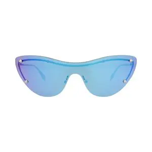 Alexander McQueen Cat Eye-frame Metal Sunglasses /blue - Silver