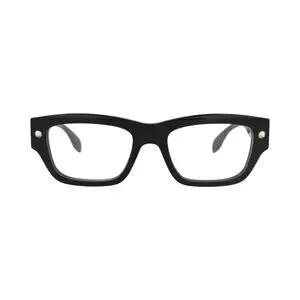 Alexander McQueen Square-frame Recycled Acetate Optical Frames /transparent - Black
