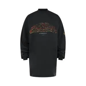 Balenciaga Graphic Long-sleeve T-shirt - Black