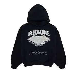 Rhude Dakar Convoy Hoodie /silver - Black