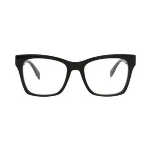 Alexander McQueen Square-frame Acetate Optical Frames /transparent - Black