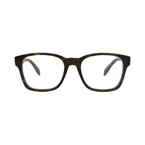 Alexander McQueen Square-frame Acetate Optical Frames 'havana/transparent - Brown