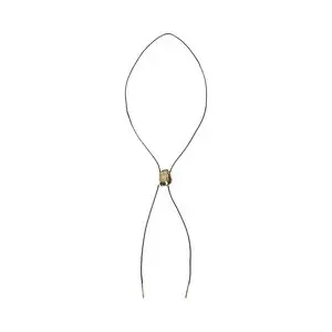 FERRAGAMO Gancini Braided Leather Bolo - Gold